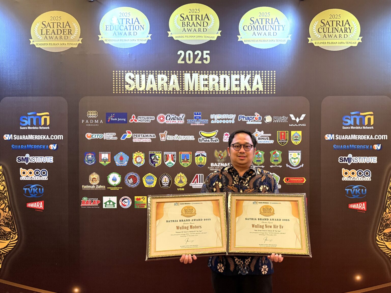 Wuling Mendapat Dua Penghargaan Bergengsi dalam Ajang Satria Brand Award (SBA) 2025 - Arista