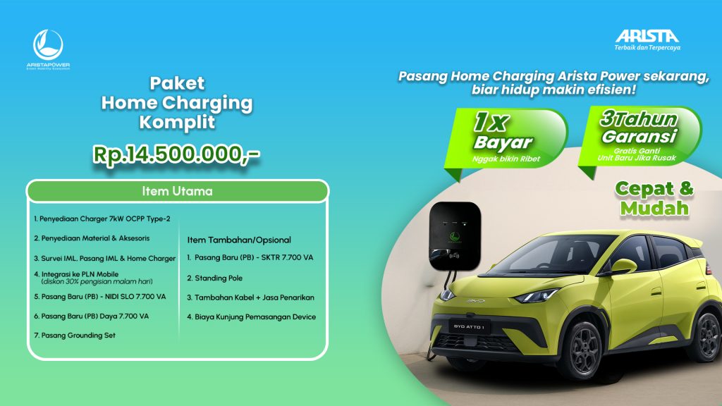 Harga Baru Arista Power: Solusi Home Charger dan SPKLU untuk Pengguna ...